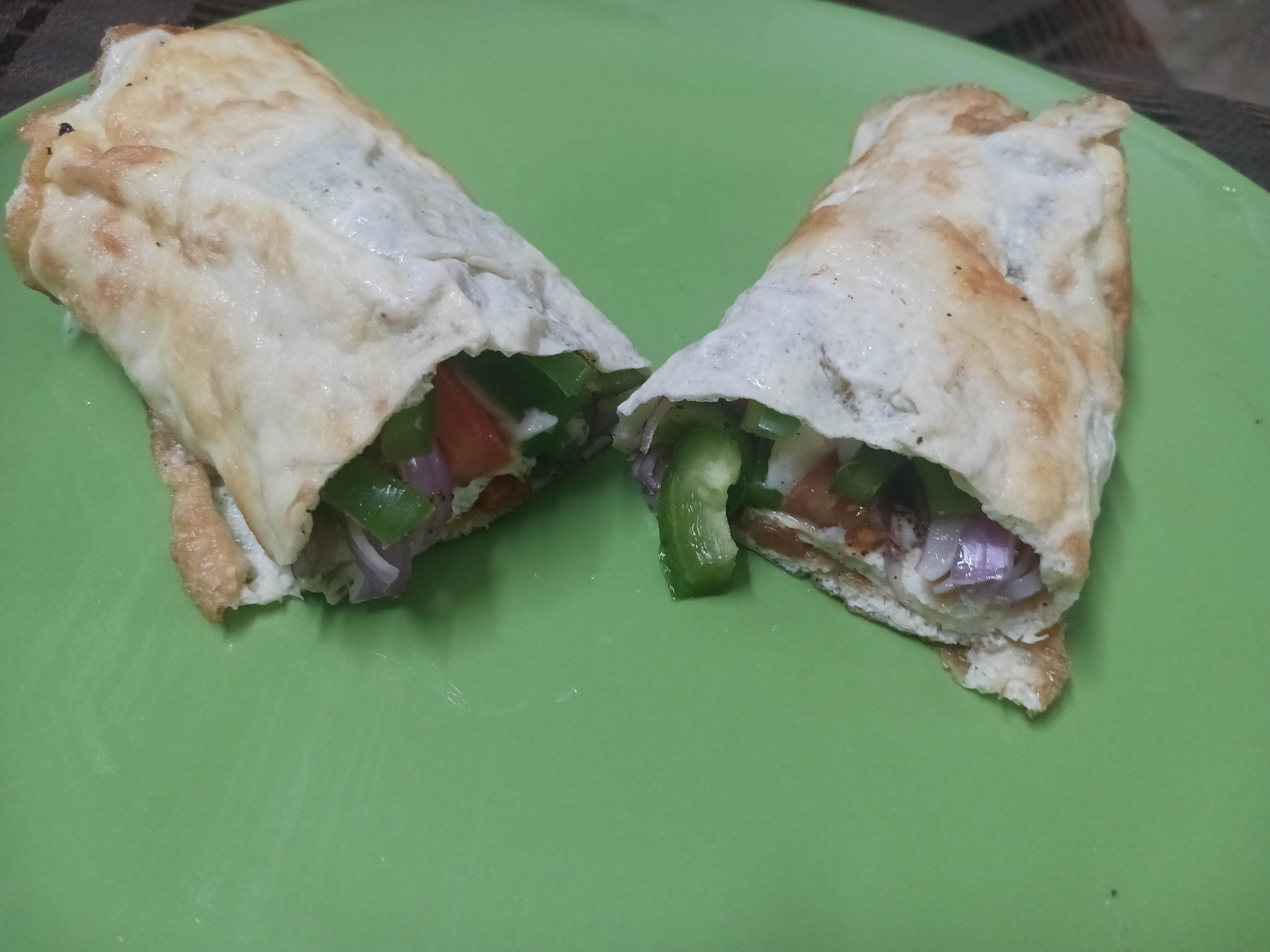 Omelette Wrap – The Veggie Omelette Wrap. – Nidhika’s Recipe